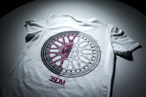 Forged Tee | White&Pink - 3SDM | Street & Forged Alloy Wheels